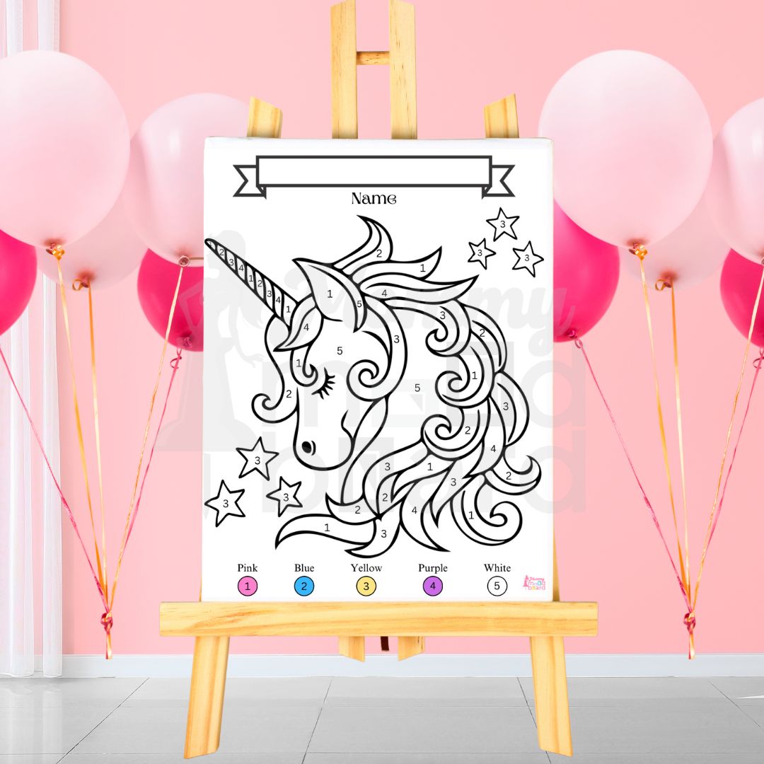 Unicorn Color-by-Number Sheet – Mommy Moodboard